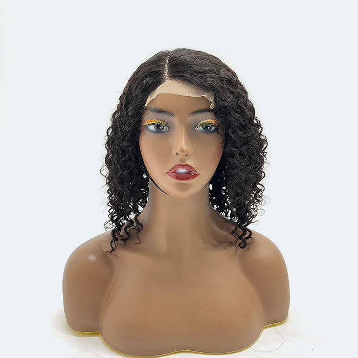 TedHair 12 inches 4x4 Water Wavy Side Part Closure Wig